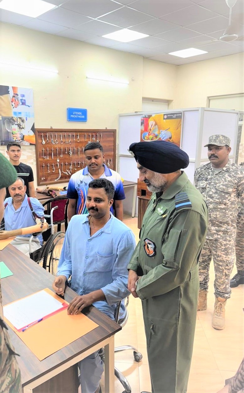 Air Force Chief Visits Artificial Limb Centre, Meets Operation Sindoor Hero