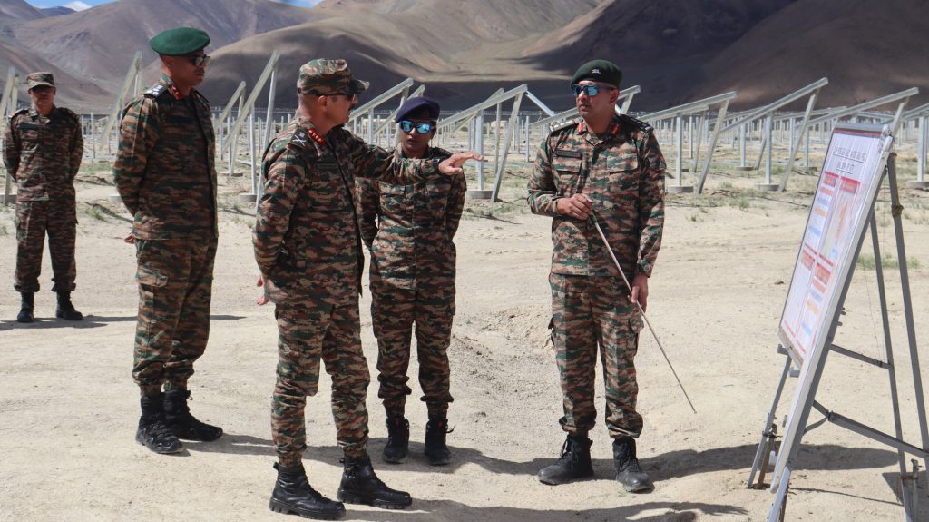 Lt Gen Hitesh Bhalla Reviews Security and Green Energy Projects in Ladakh