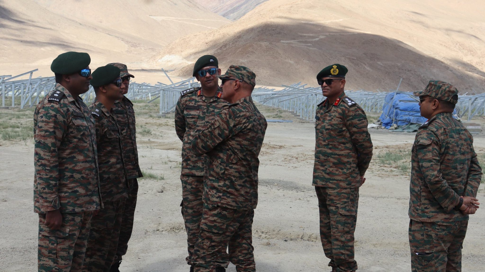 Lt Gen Hitesh Bhalla Reviews Security and Green Energy Projects in Ladakh