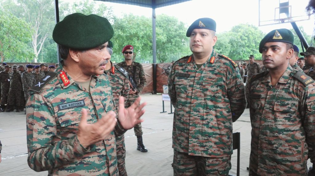 Lt Gen Manoj Kumar Katiyar Reviews Readiness at Tibri Military Station