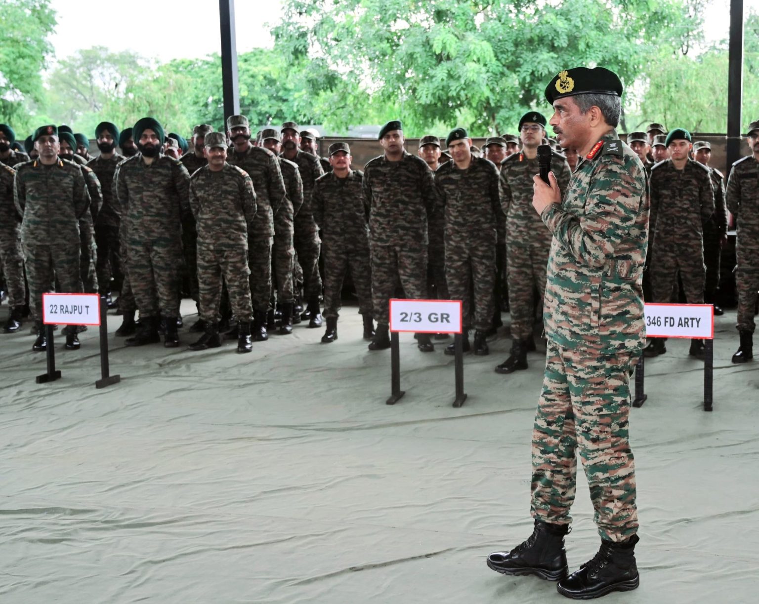 Lt Gen Manoj Kumar Katiyar Reviews Readiness at Tibri Military Station