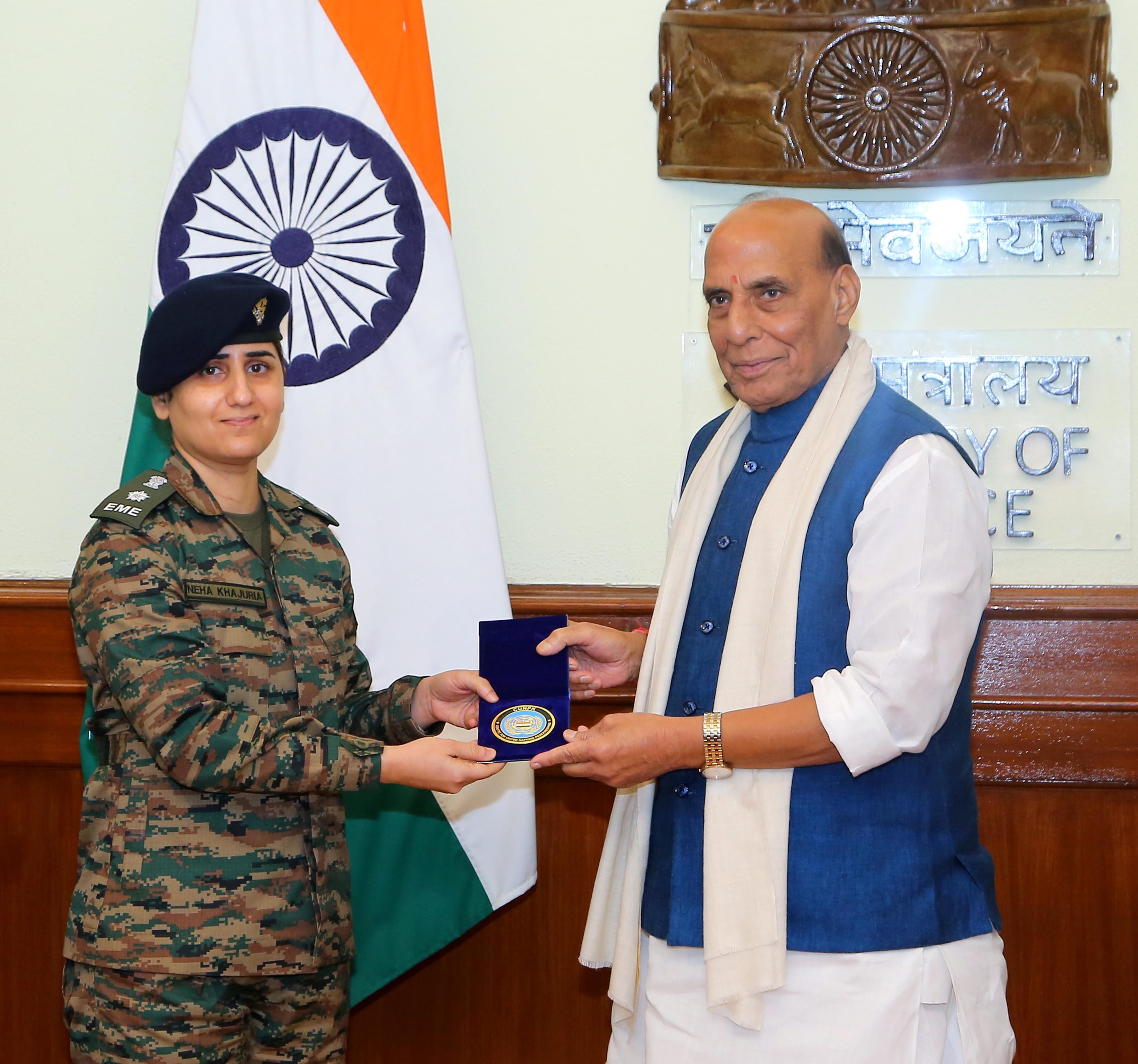 Rajnath Singh Interacts with Global Women Peacekeepers at UN Women ...