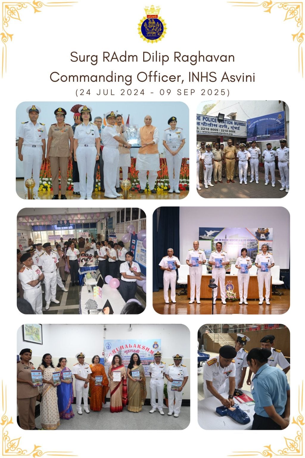 Surgeon Rear Admiral Manish Honwad Takes Charge at INHS Asvini, Indian ...
