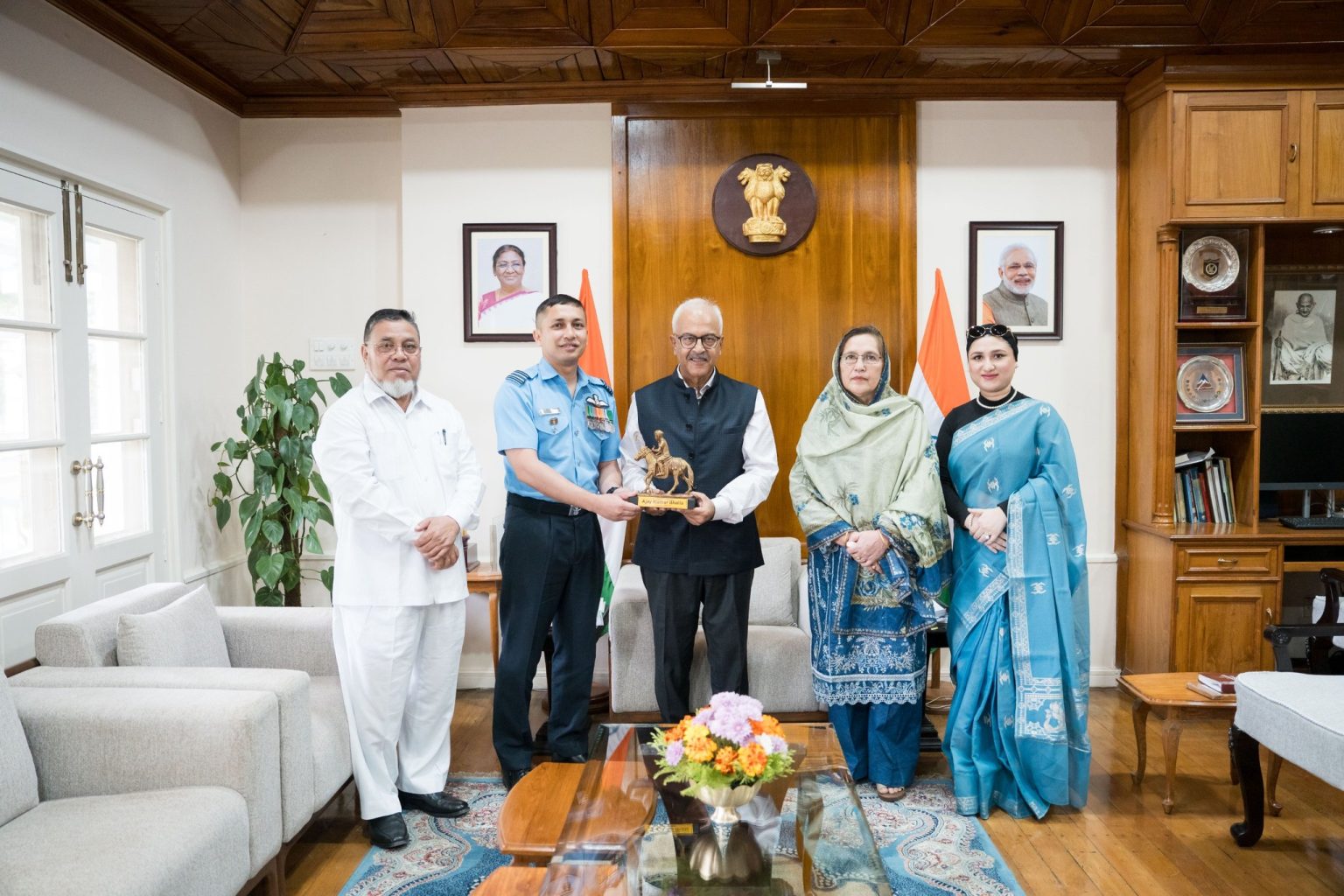 Manipur Governor Honors Vir Chakra Awardee Squadron Leader Rizwan Malik