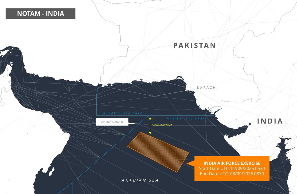 India Issues NOTAM for Air Force Exercise Near Pakistan’s Airspace