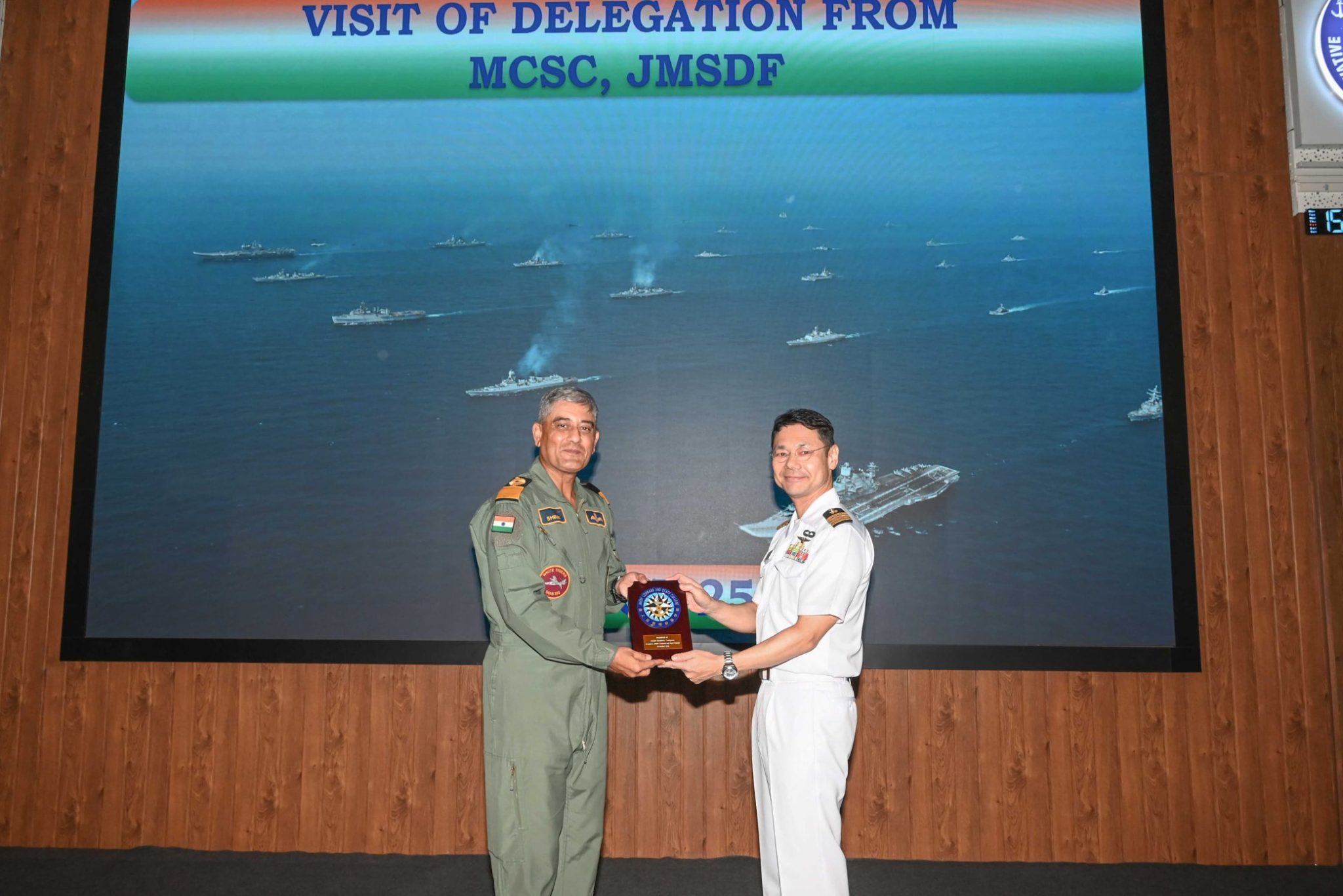 Japanese Command & Staff College Delegation Visits INS Hansa