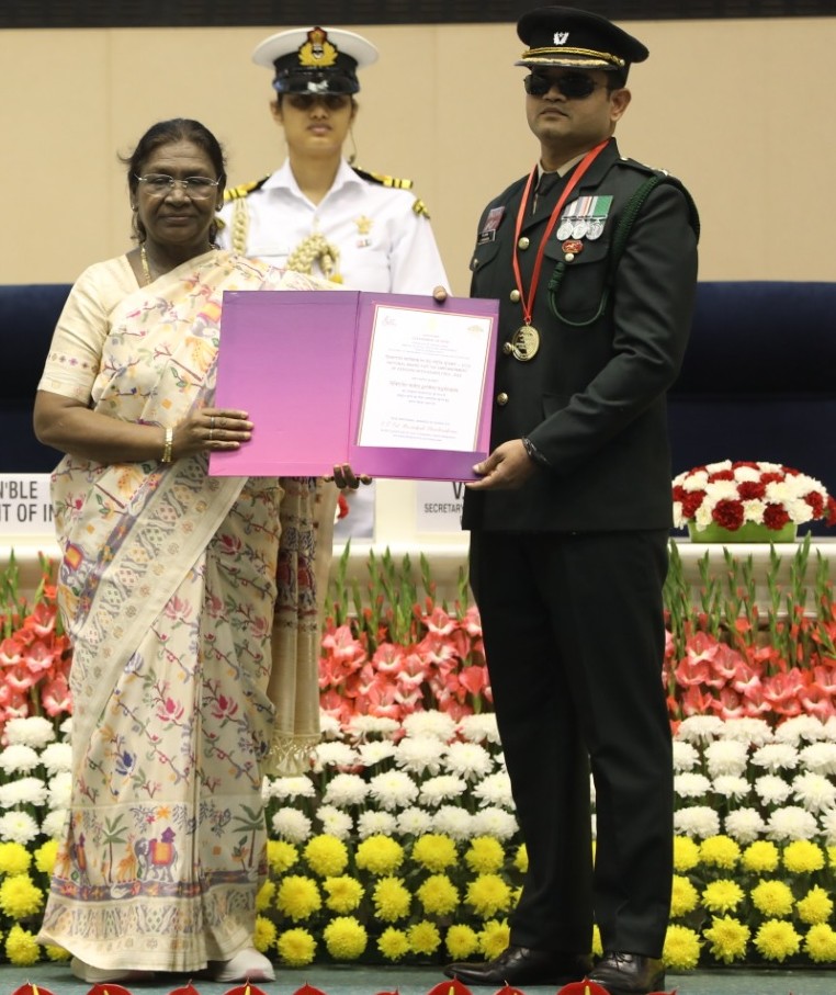 Lt Col Dwarakesh C Honoured with National Award for Persons with ...