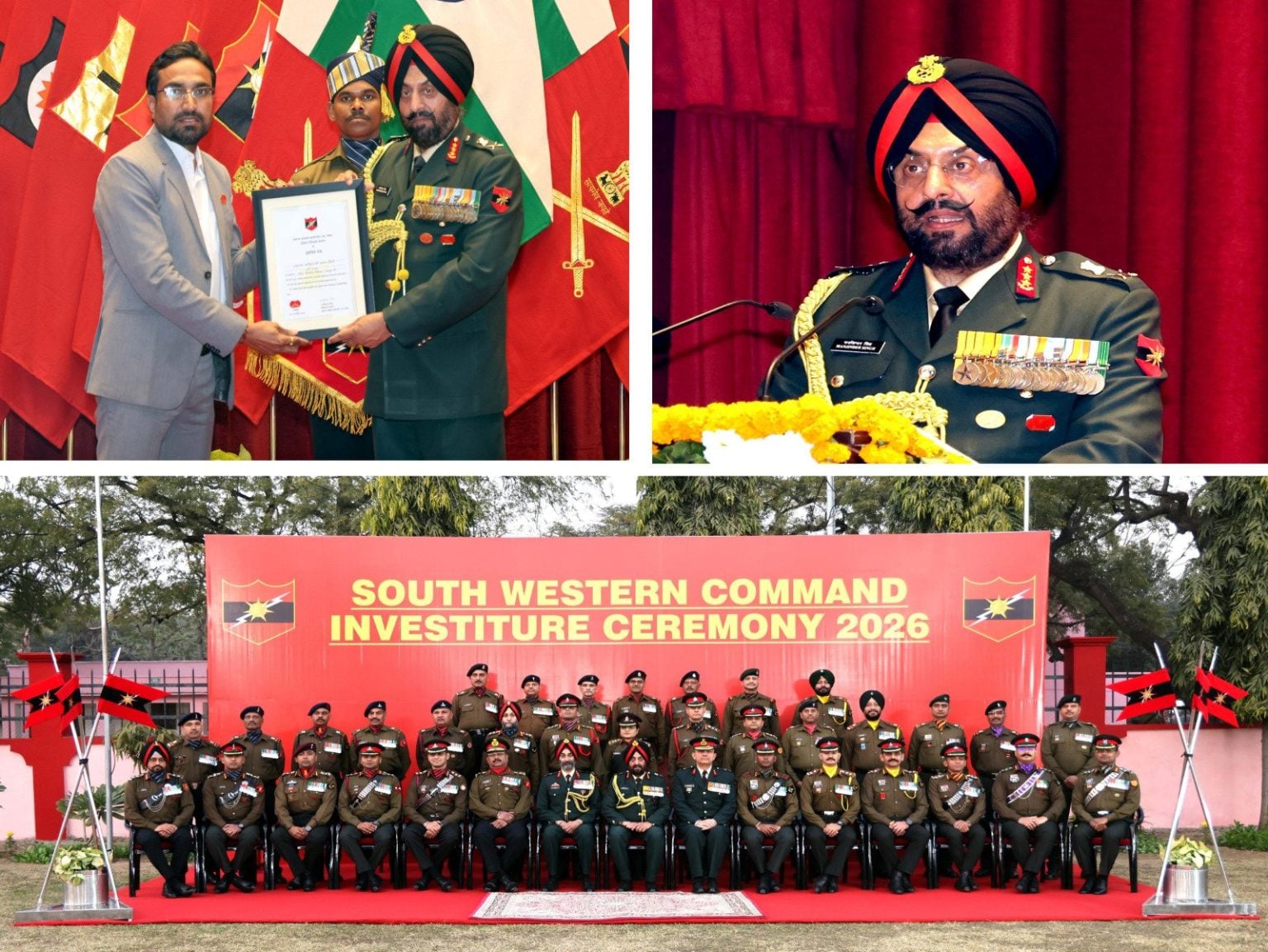 South Western Command Holds Investiture Ceremony 2026 at Jaipur ...