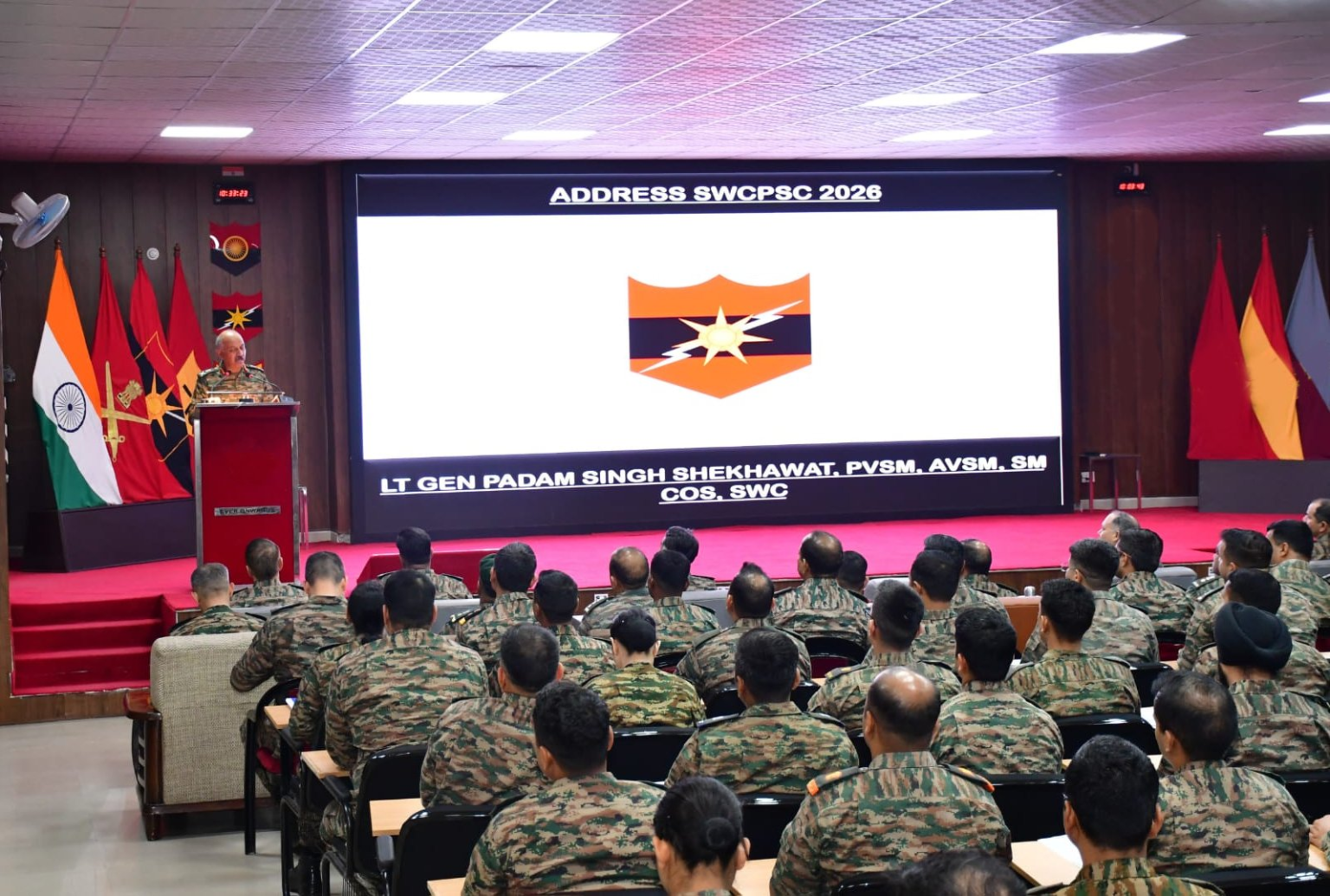 Lt Gen P S Shekhawat Visits Command Pre-Staff Course at Hisar Military ...